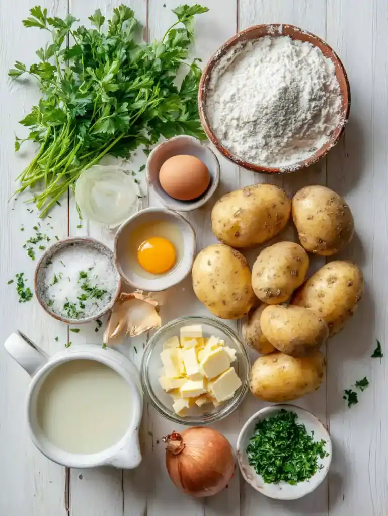 Warm Homemade Knoephla Soup with Classic Dumplings