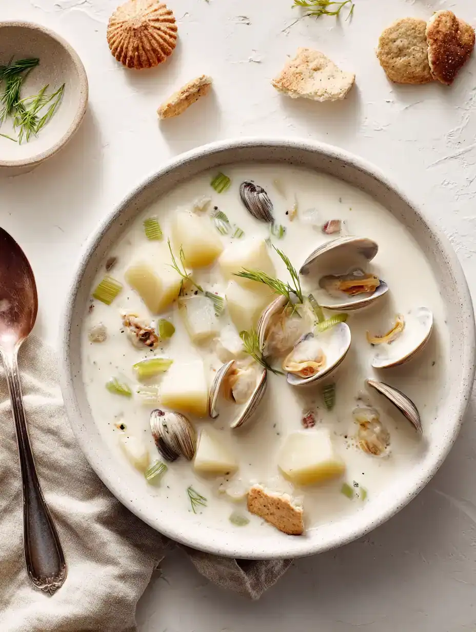 Rich New England Clam Chowder Recipe with Fresh Clams