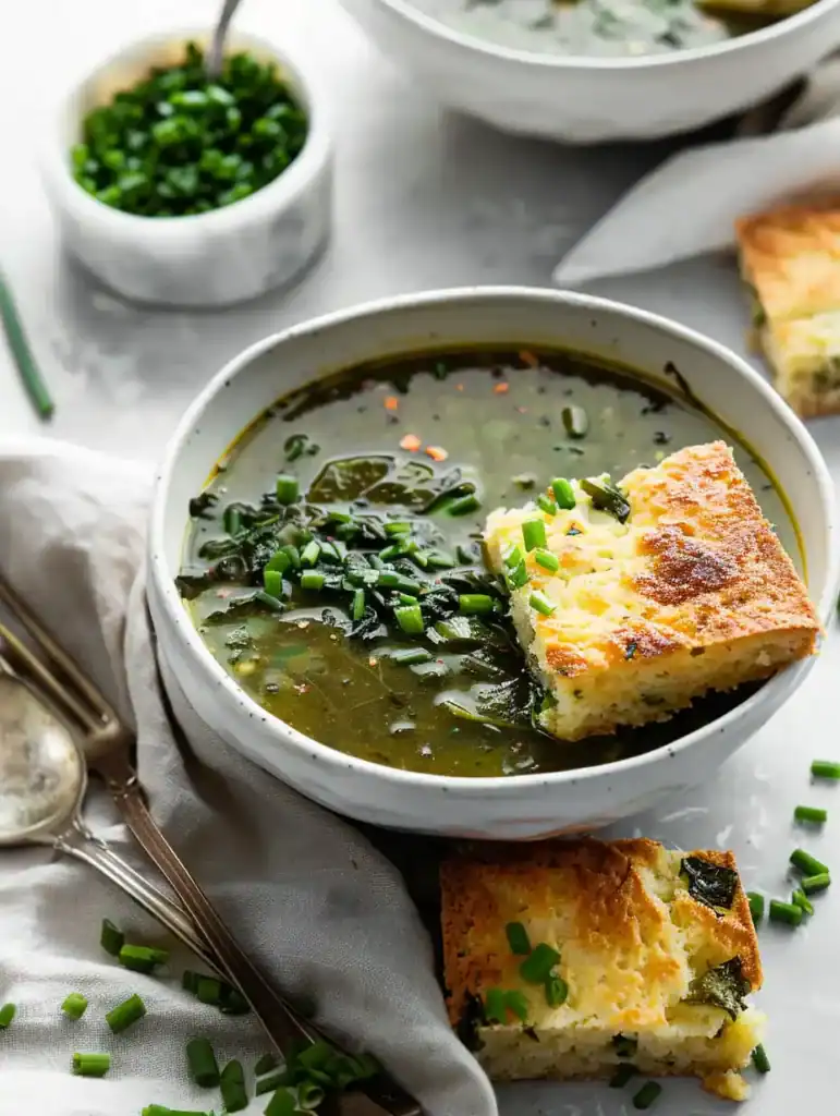 Hearty Collard Greens Soup with White Beans and Garlic