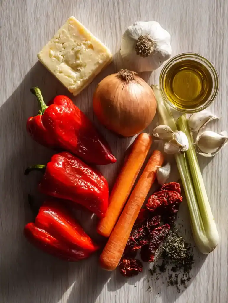 Creamy Red Pepper Gouda Soup (Roasted & Smooth)